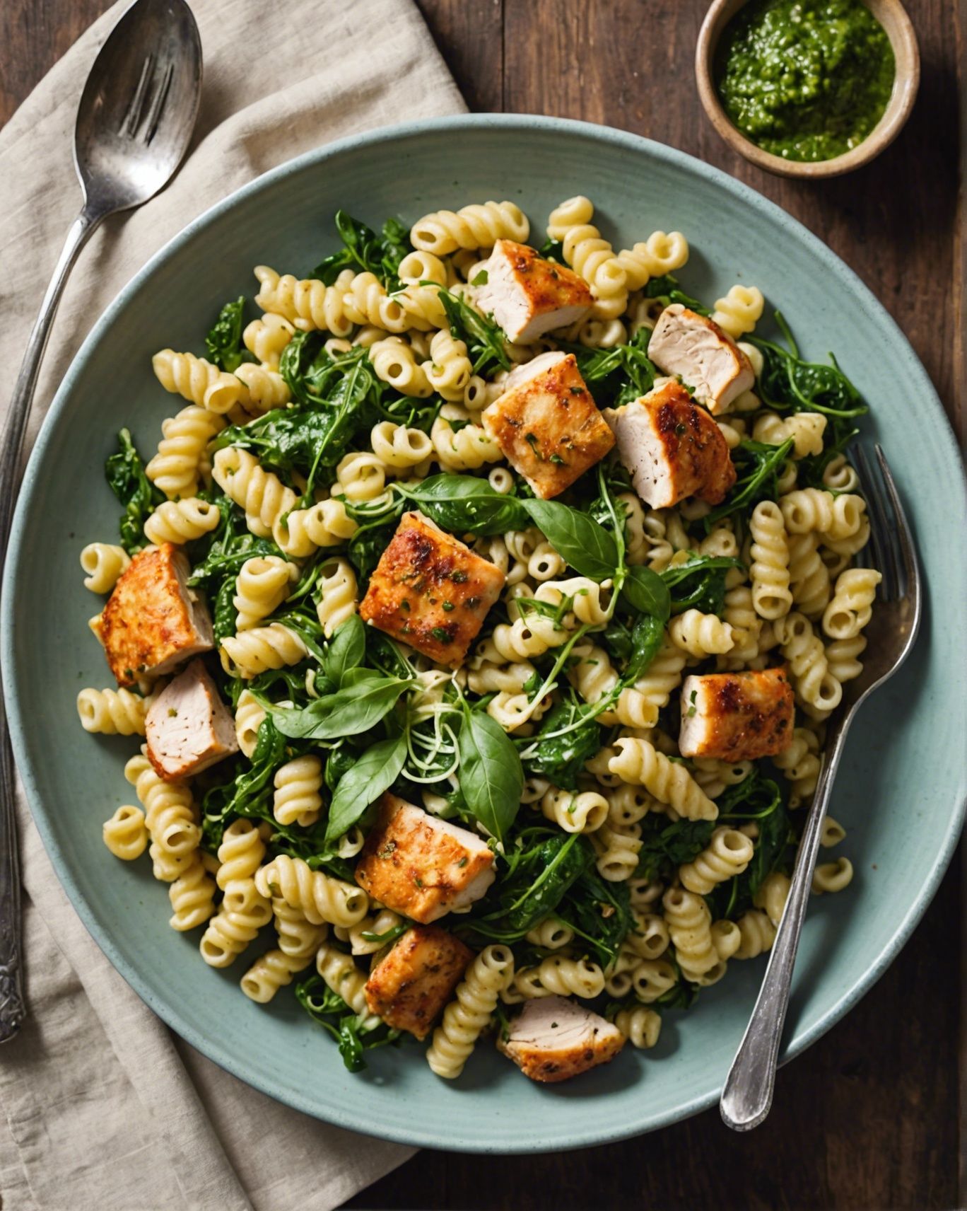Chicken Cavatappi With Chef John’s Almond-Arugula Pesto (With Optional ...