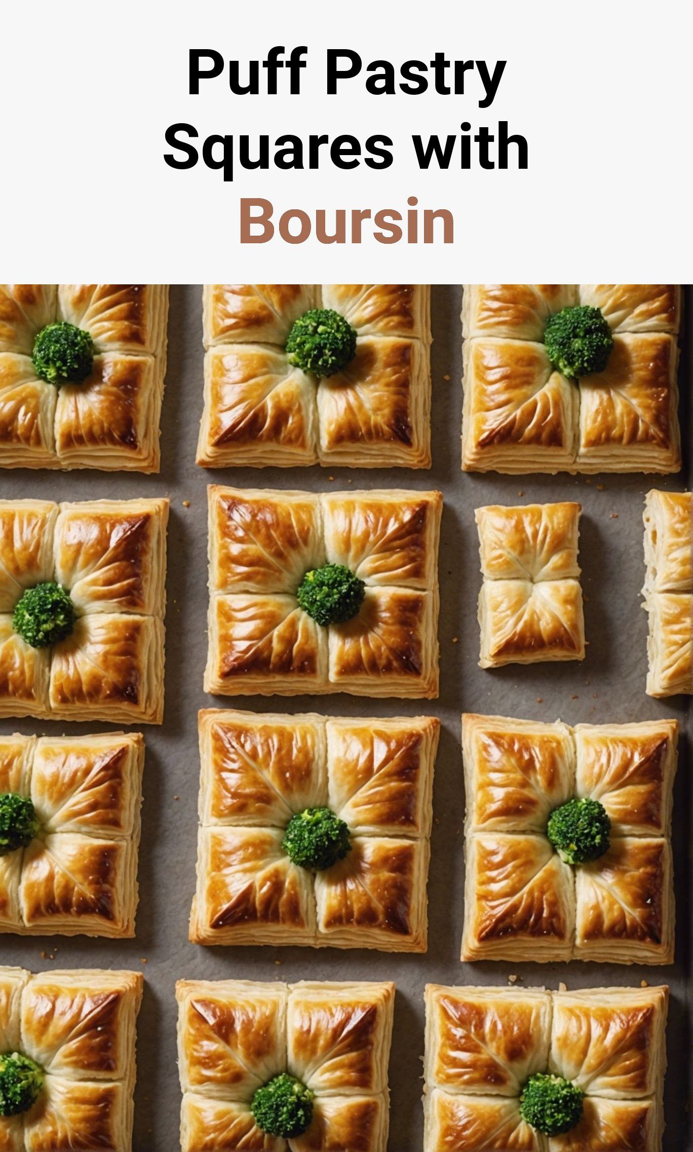 Puff Pastry Squares With Boursin – The Delish Recipe