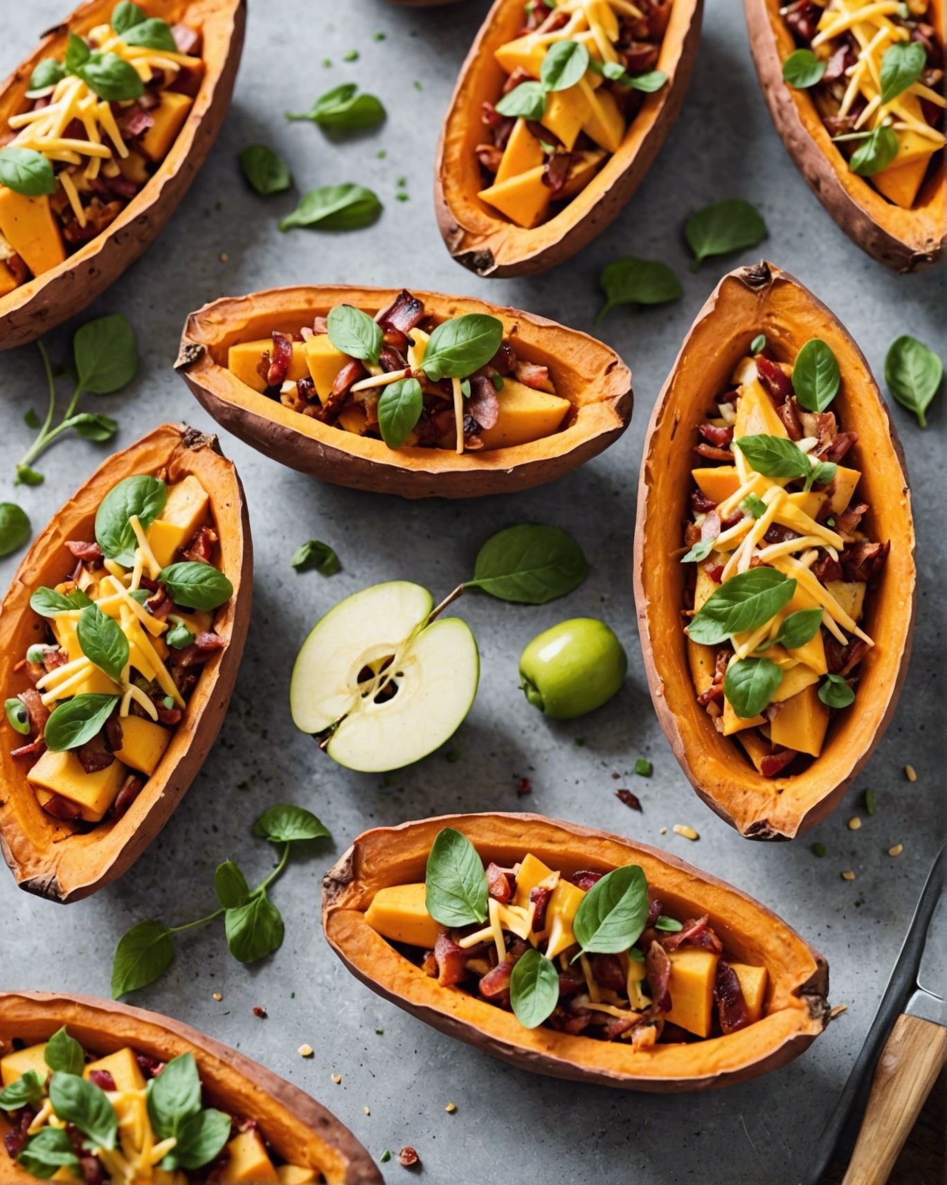 Sweet Potato Boats With Gooey Cheese – The Delish Recipe